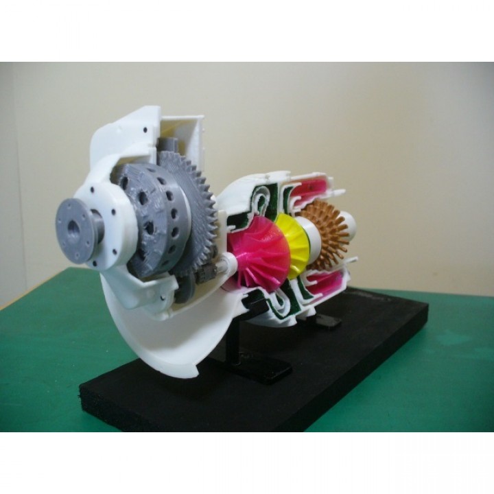 3D Printable Turboprop Engine, for Business Aircraft, Cutaway by Motoo ...