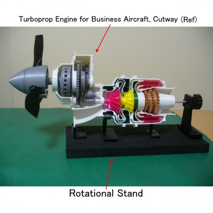 3D Printable Turboprop Engine, for Business Aircraft, Cutaway by Motoo ...