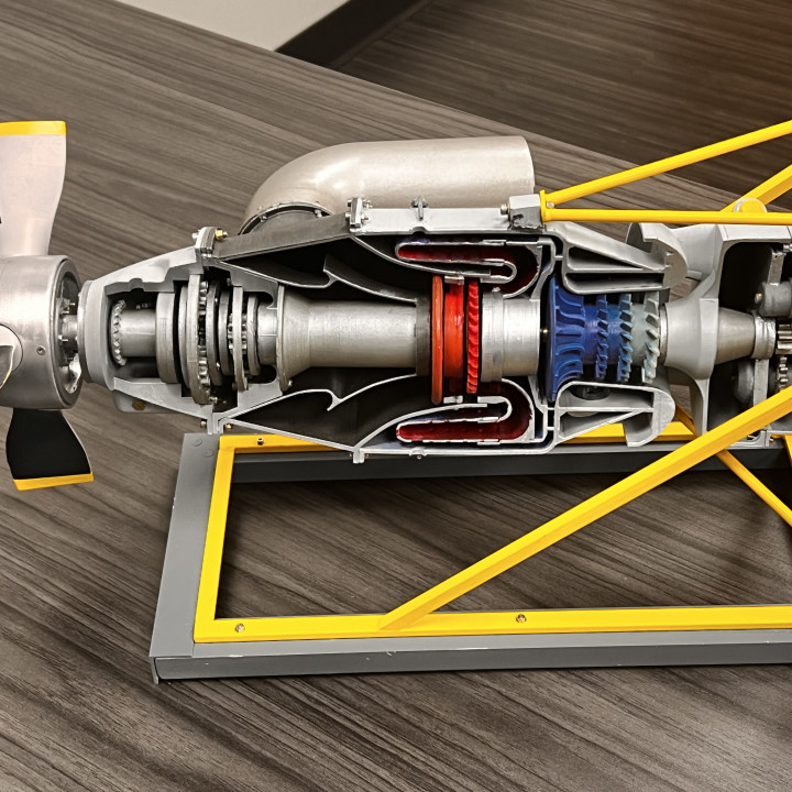 3D Print of Turboprop Engine, for Business Aircraft, Free Turbine Type ...