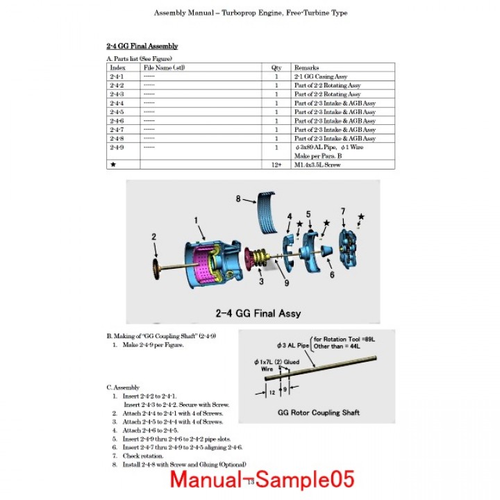 3D Printable Turboprop Engine, for Business Aircraft, Free Turbine Type ...