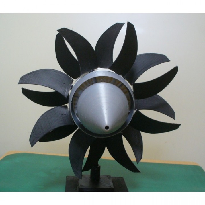 3D Printable Propfan Engine, Pusher Type by Motoo Kondo