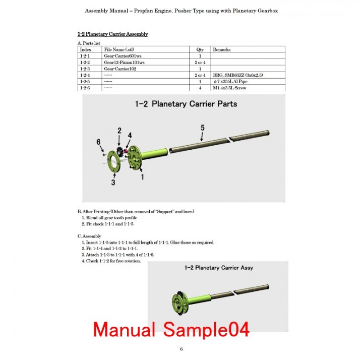 3D Printable Propfan Engine, Pusher Type using with Planetary Gearbox ...