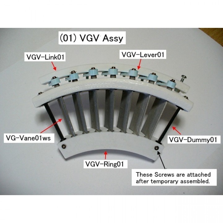 3D Printable Jet Engine Component ; Axial Compressor by Motoo Kondo