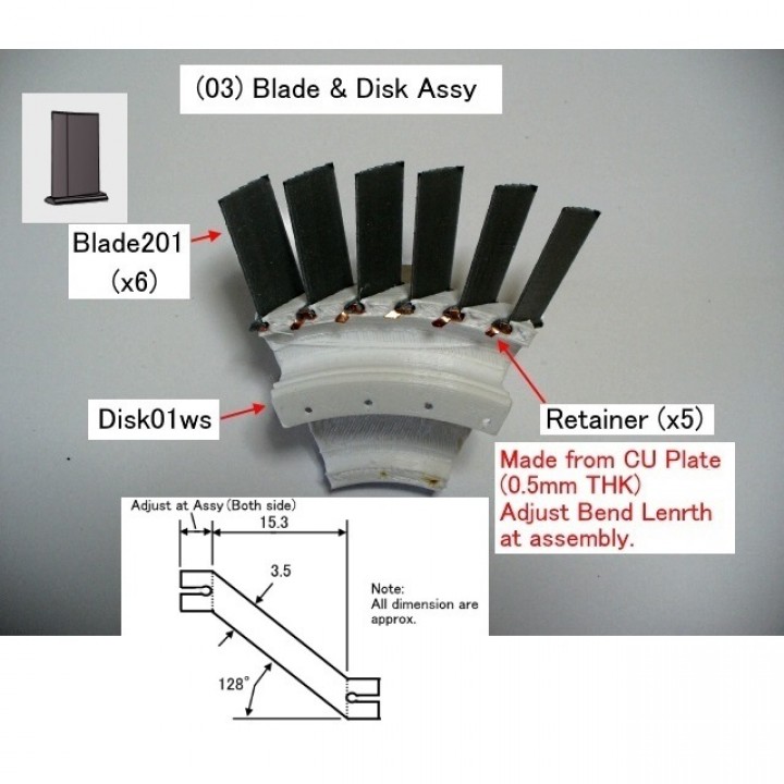 3D Printable Jet Engine Component ; Axial Compressor by Motoo Kondo