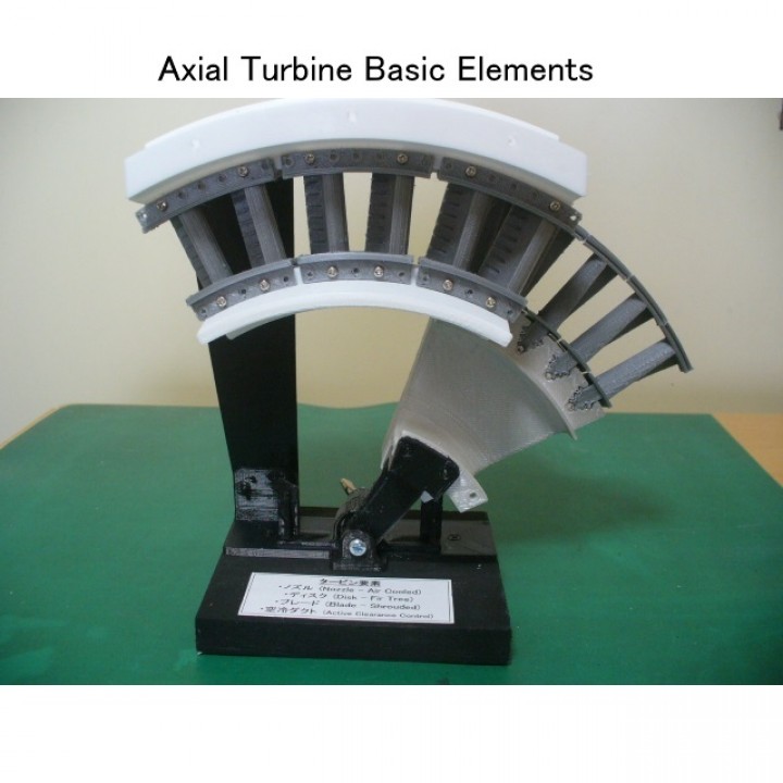 3D Printable Jet Engine Component ; Axial Turbine by Motoo Kondo