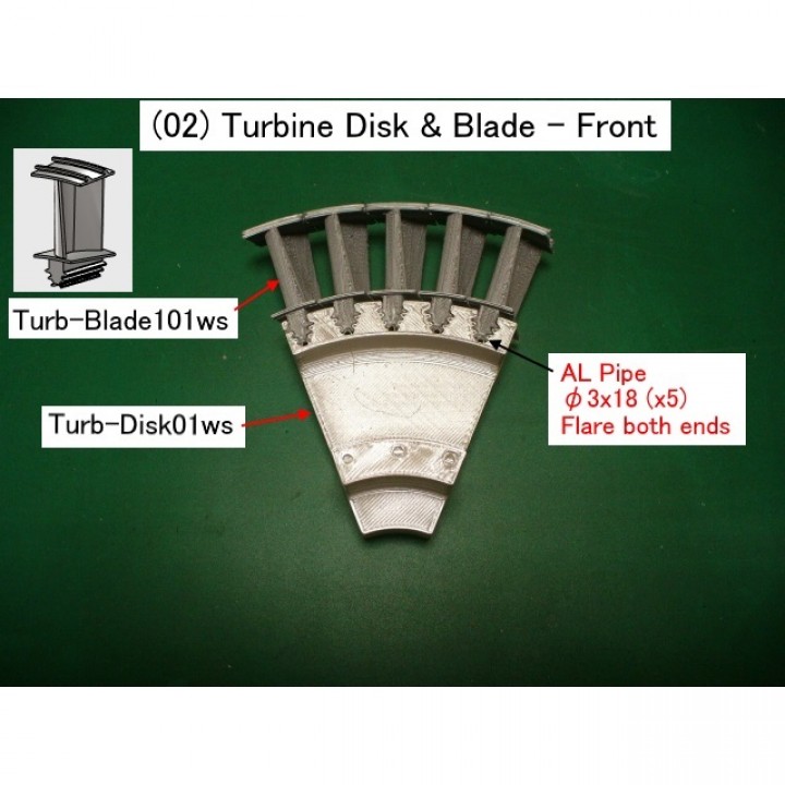 3D Printable Jet Engine Component ; Axial Turbine by Motoo Kondo