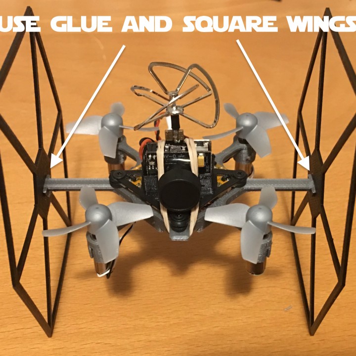 3D Printable TINY TIE - 3D PRINTABLE INDOOR FPV TIE FIGHTER QUADCOPTER ...