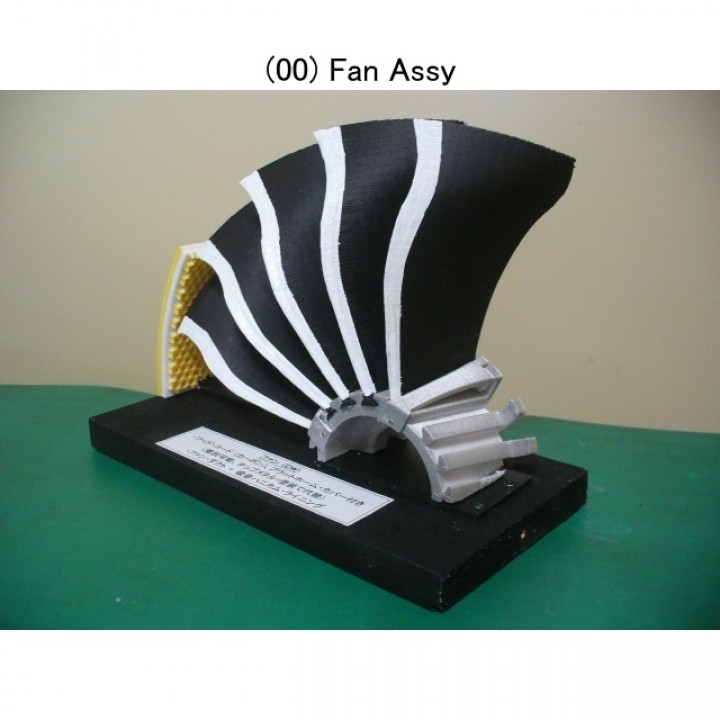 3D Printable Jet Engine Component ; Fan by Motoo Kondo