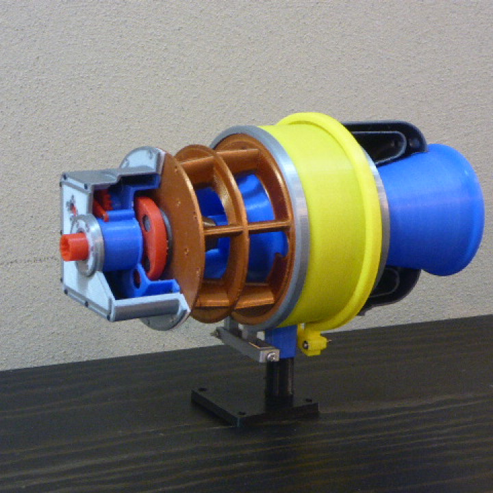 3D Print of Turboshaft Engine, with Radial Compressor and Turbine by ...