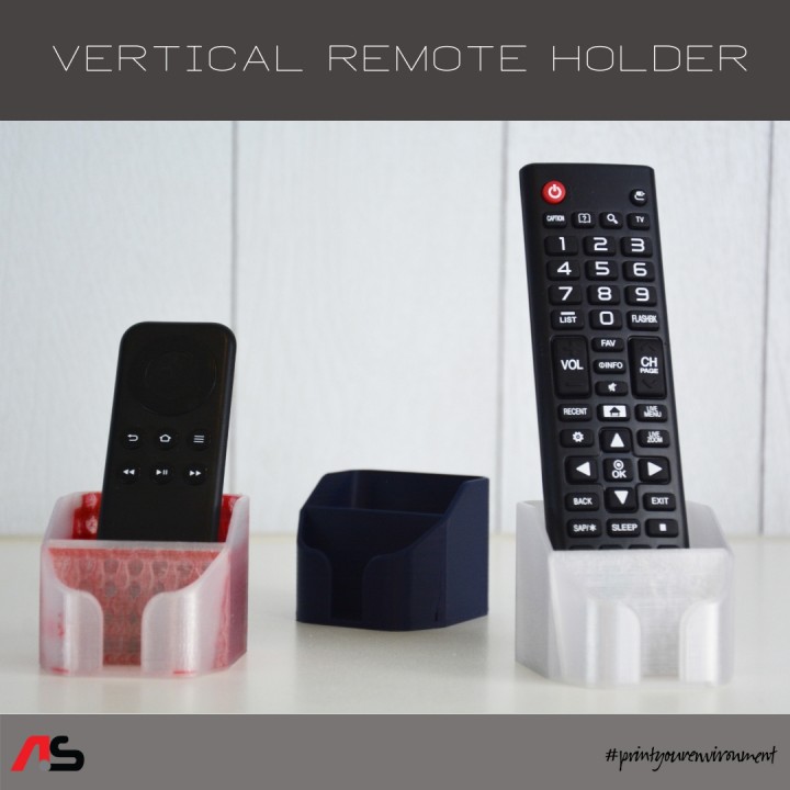 3D Printable Vertical Remote Stand by Duncan Smith
