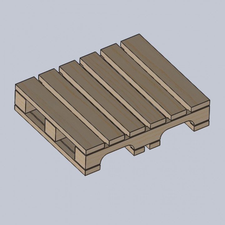 3D Printable Pallet EUR-2 by Josue Alejandro Savage