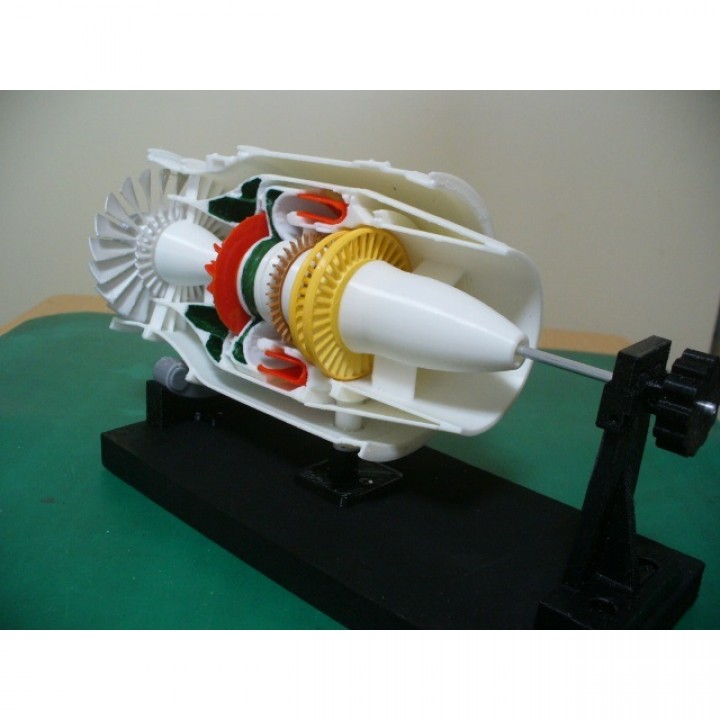 3D Printable Turbofan Engine, for Business Aircraft, Cutaway by Motoo Kondo