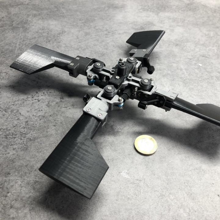 3D Print of Main-Rotor-Head, for Helicopter, Fully Articulated Type by ...