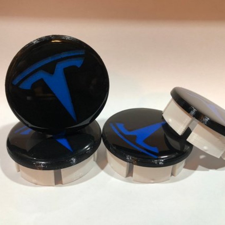 3D Printable Tesla Model 3 Cap Kit by KiloDoubleMike