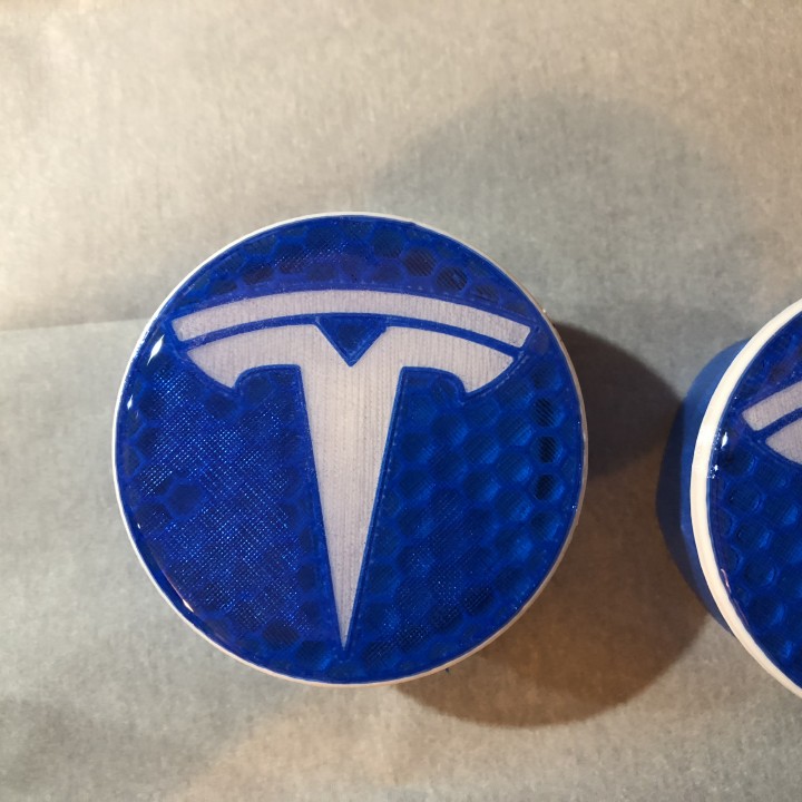 3D Printable Tesla Model 3 Cap Kit by KiloDoubleMike
