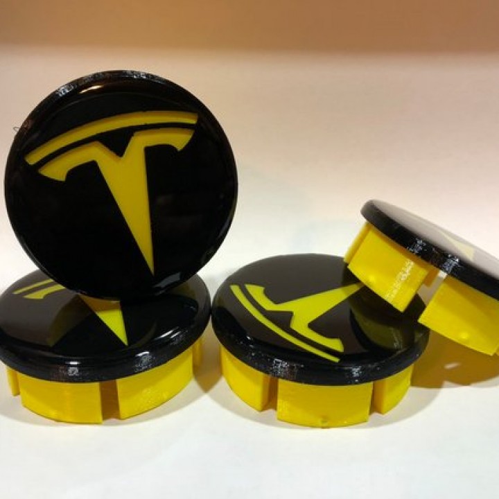 3D Printable Tesla Model 3 Cap Kit by KiloDoubleMike