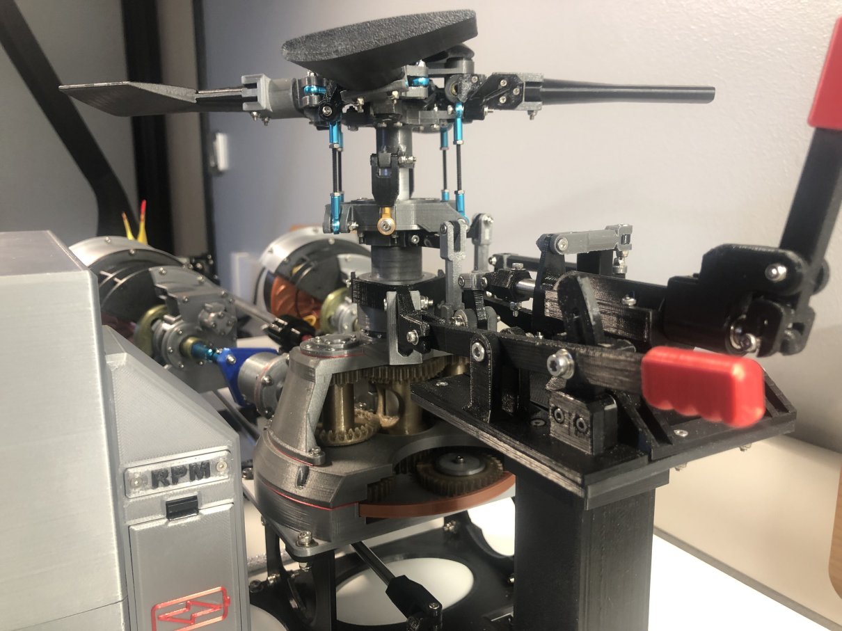 3D Printable Helicopter Power Train for Single Main Rotor by Motoo Kondo