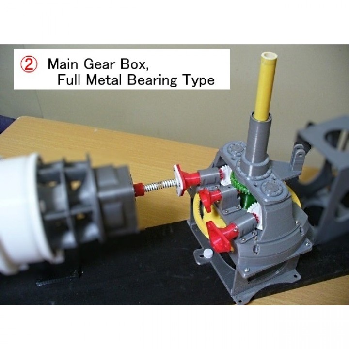 3D Printable Helicopter Power Train for Single Main Rotor by Motoo Kondo