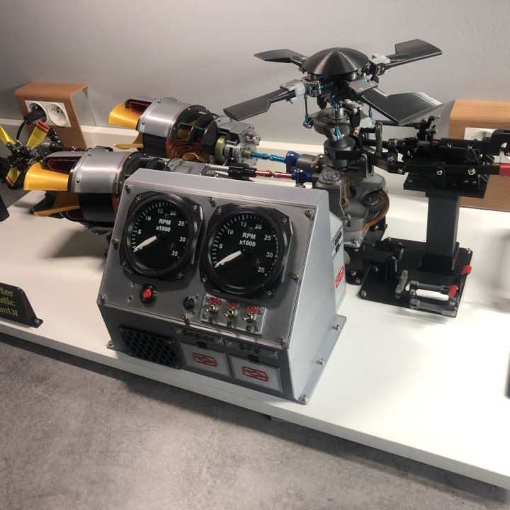 3D Print of Helicopter Power Train for Single Main Rotor by dancan13f