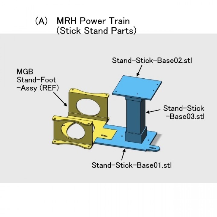 3D Printable Helicopter Power Train for Single Main Rotor by Motoo Kondo