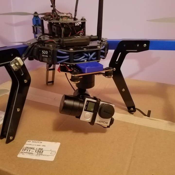 3D Printable 3DR Y6 gimbal adapter by Raymond Quintana