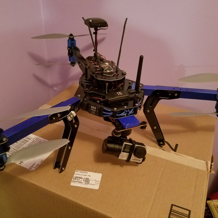 3D Printable 3DR Y6 gimbal adapter by Raymond Quintana