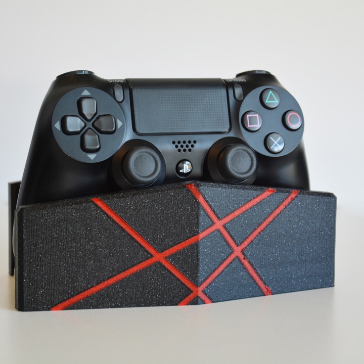 3D Printable Controller Stand (PS4 Dualshock) by Duncan Smith