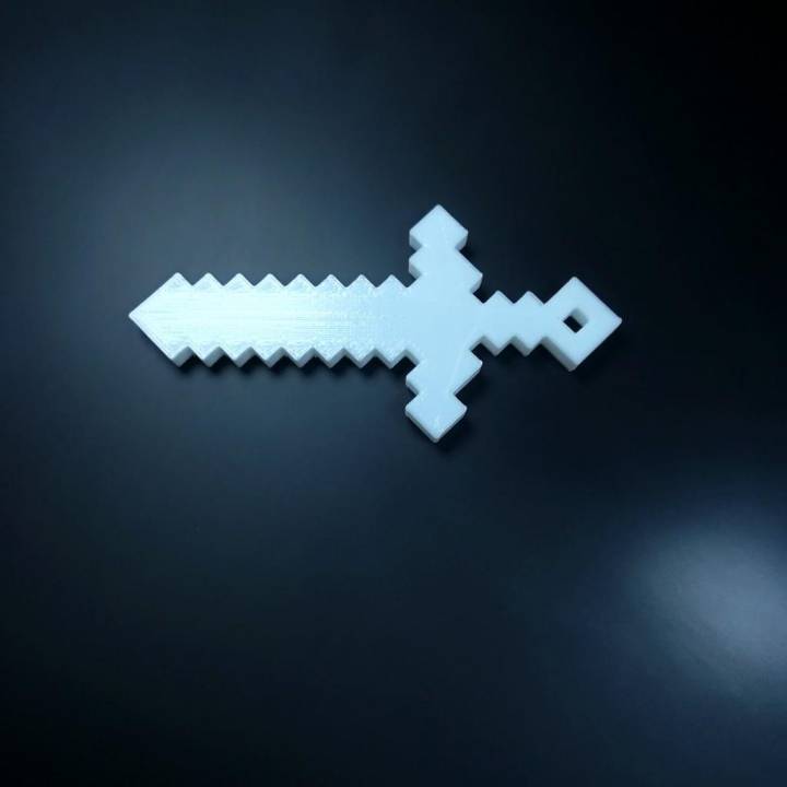 3D Printable Sword keychain by Gemma Bright