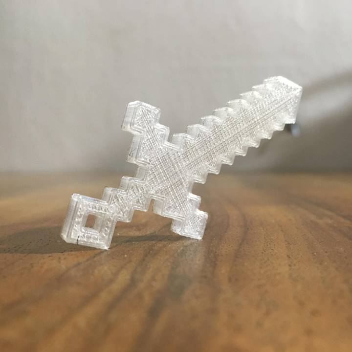 3D Printable Sword keychain by Gemma Bright
