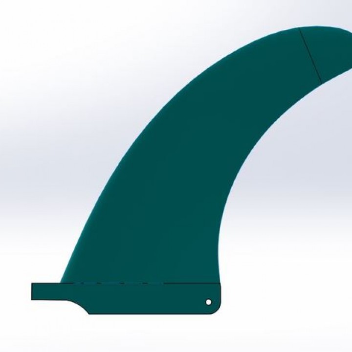 3D Printable Longboard Fin by Léo Knapp