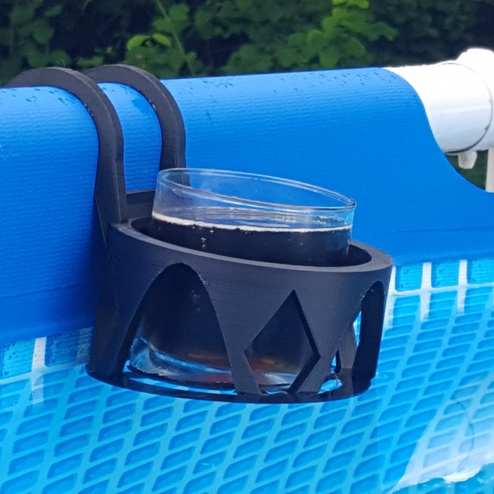 3D Printable Glass support for pool v.2 by Jeanblanc