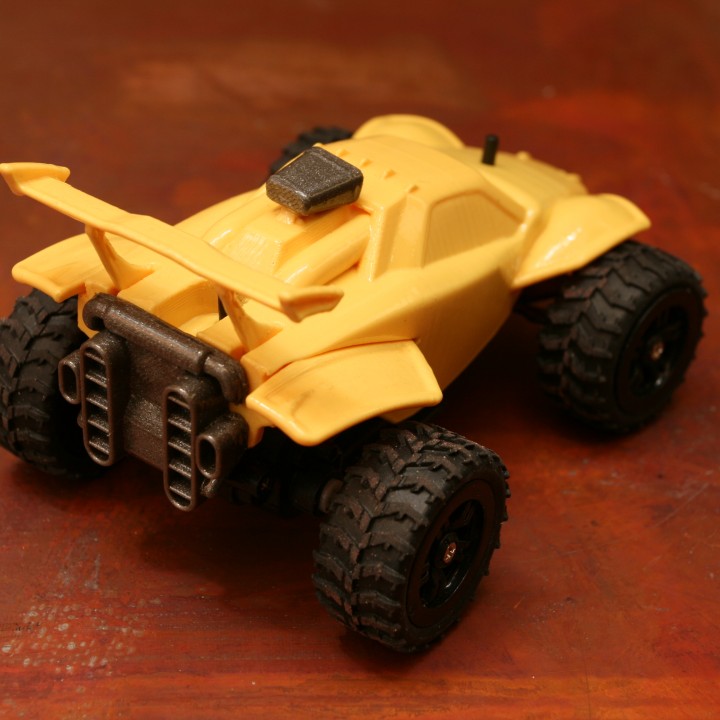 3D Printable Rocket League Octane RC Car 1/32 by Jason Suter