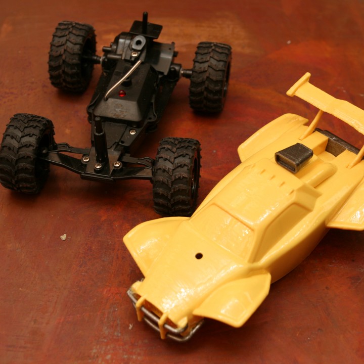 3D Printable Rocket League Octane RC Car 1/32 by Jason Suter