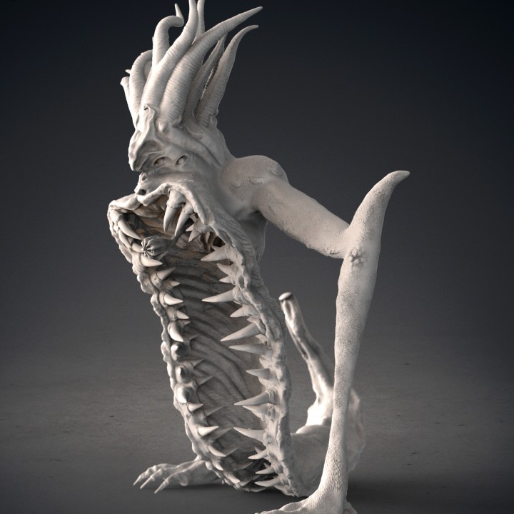 3D Printable toothy monster by Andrea Crazer