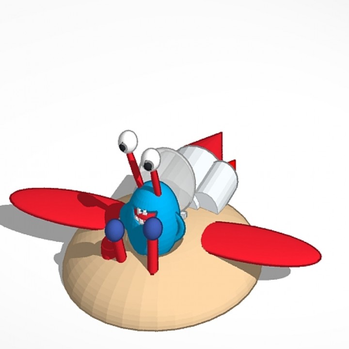 3D Printable The monster on a plane Davis by Dreamfactory
