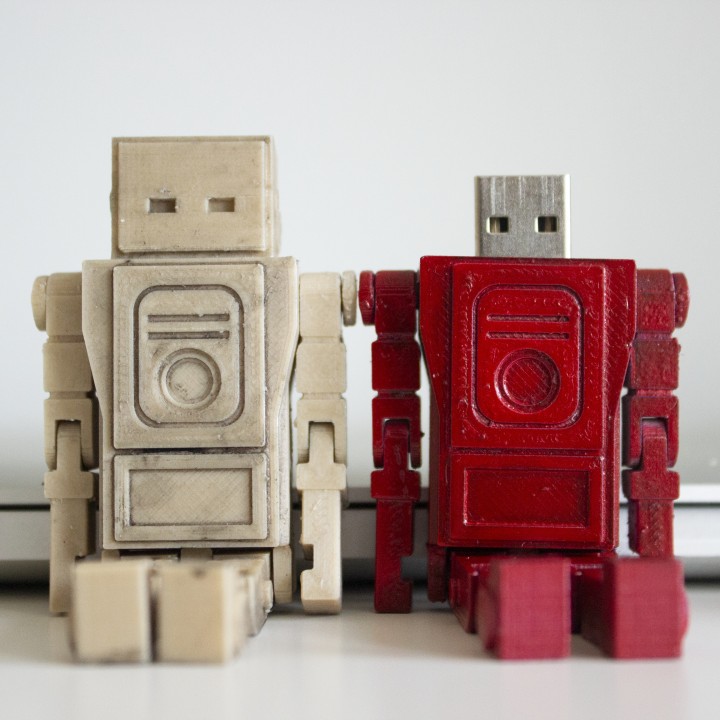 3D Printable USBot - 3D printed USB Robot! by Harry Roper