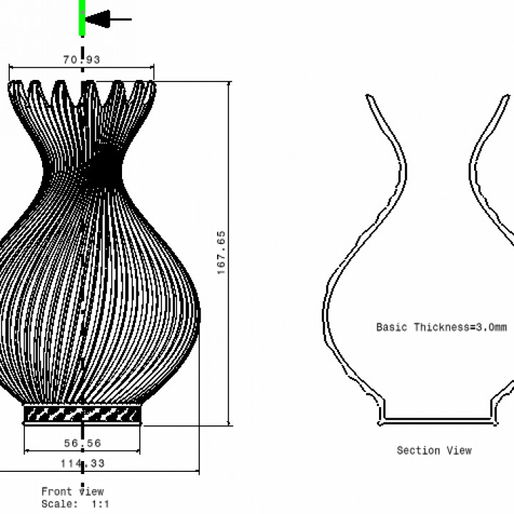 3D Printable Flower vase by Surendra Maharjan