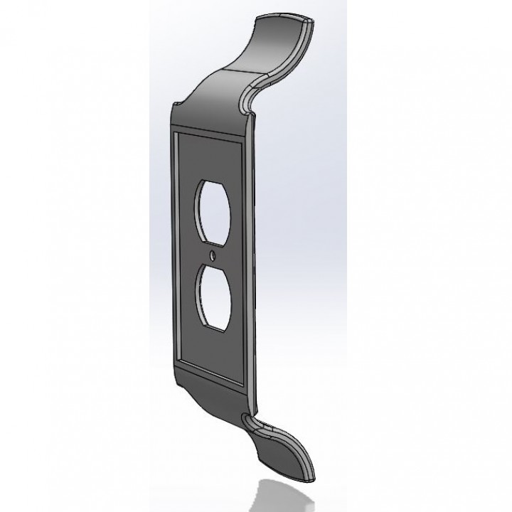 3D Printable US Outlet Cover - Cord Wrap by Andrew Schaffer