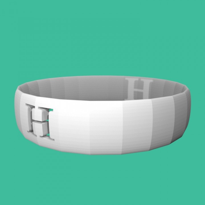 3D Printable H Ring by Hanna Le