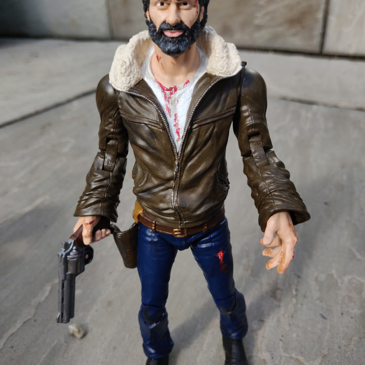 3D Print of Rick Grimes Action Figure by fortbonsai