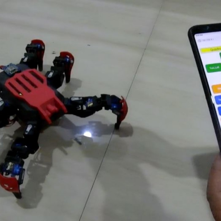 3D Printable Wifi Hexapod Spider Robot by Musa Wilmar
