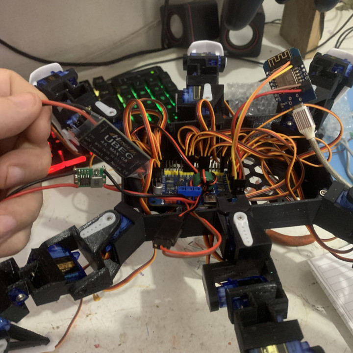 3D Print of Wifi Hexapod Spider Robot by gamepluz