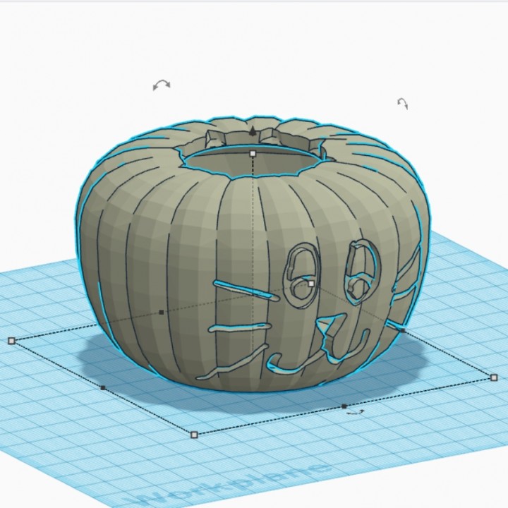 3D Printable Custom Halloween Pumpkin by Jon Cleaver