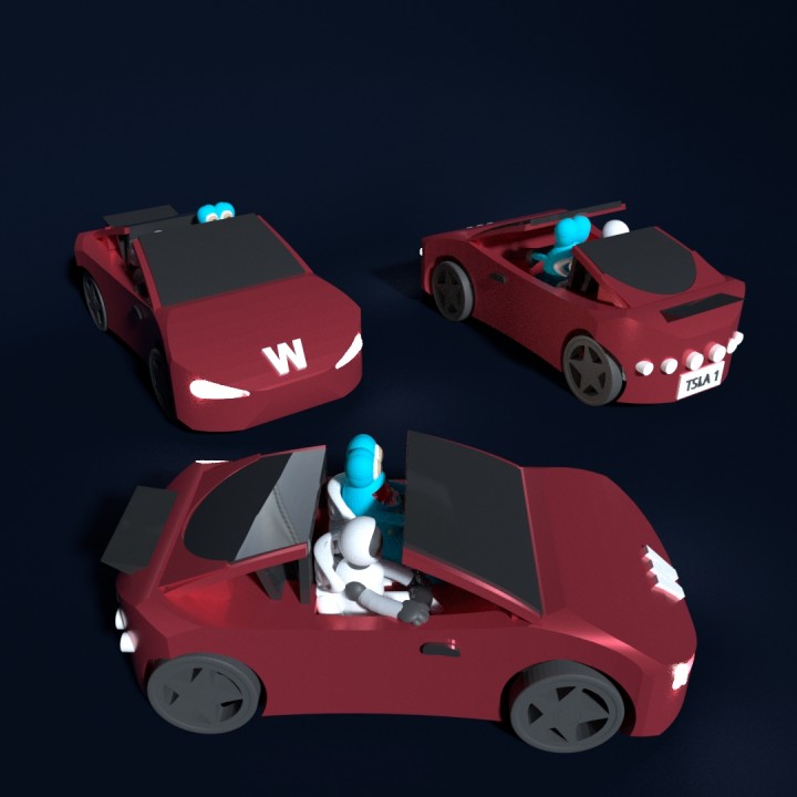 3D Printable Roadster Buddy Land Car by Sam Suchin