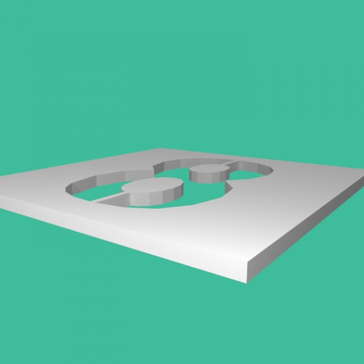 3D Printable Number Stencil by Ryan Smith
