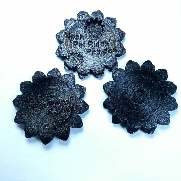 3D Printable Maker Coin Petrides (Sunflower) by Noah Petrides