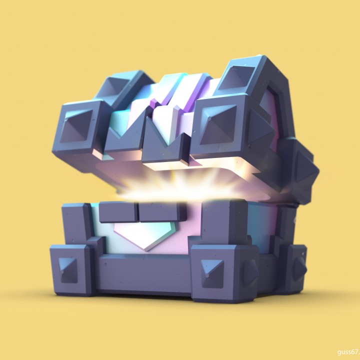 3D Printable Legendary King's Chest | Clash Royale by Guss Theodoridis