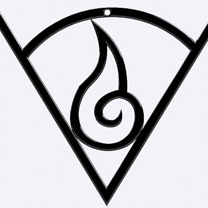 3D Printable The Hyuuga clan symbol for Keychain or Pendant by Juan A.