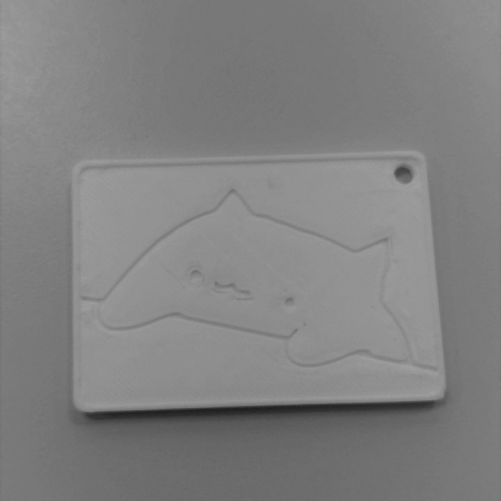 3D Printable Bongo cat keychain by James Cortez