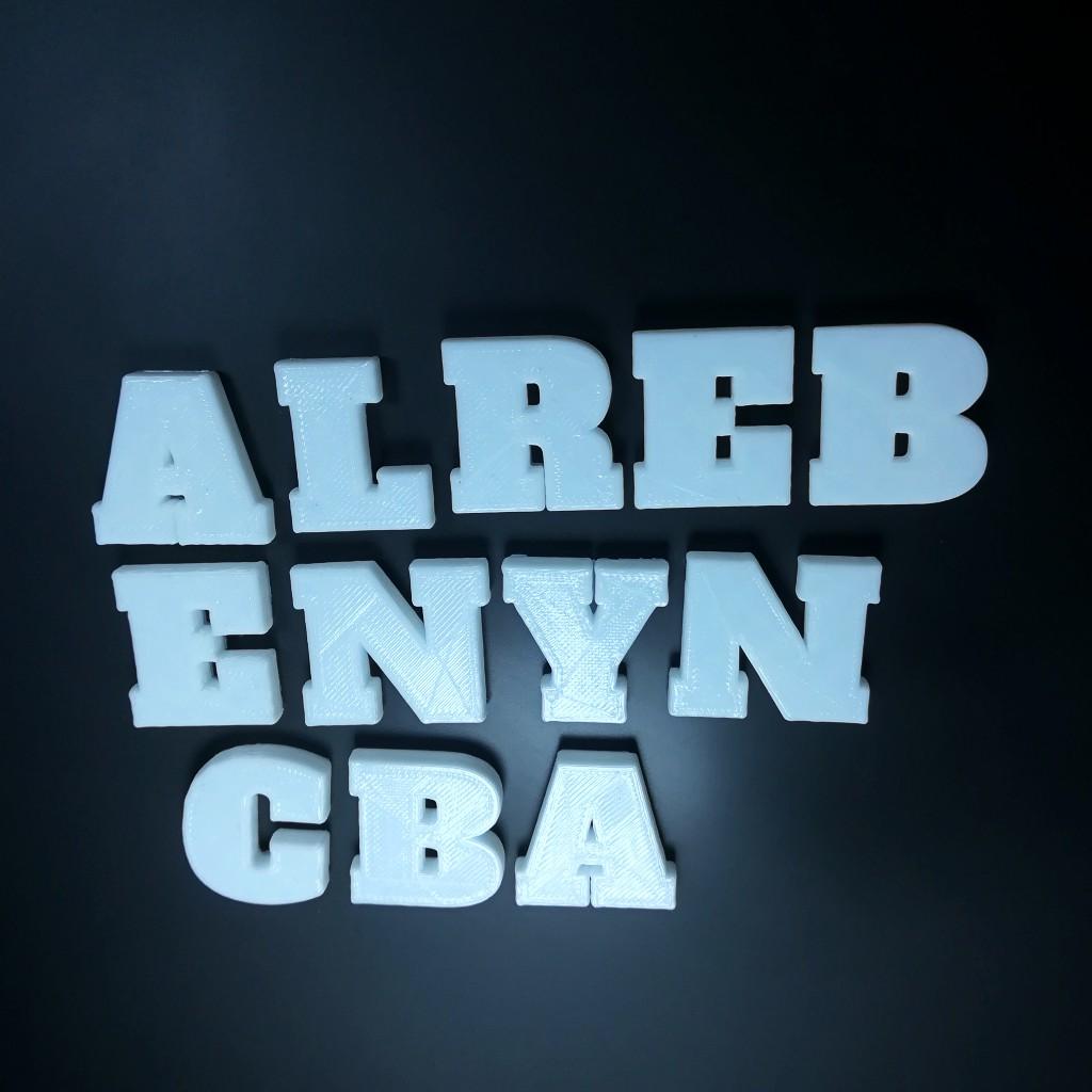 3D Printable Letters by Randy Voss